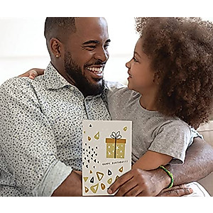 Happy Birthday Cards, 100-Pack, 4 x 6 inch, 4 Cover Designs, Blank Inside, by Better Office Products, with Envelopes, Elegant Gold Collection, 100 Pack