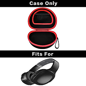 Headphone Case Compatible with Skullcandy Crusher/Hesh/Evo Wireless Over-Ear Bluetooth Headphones and More Foldable Headset Earphones, Hard Shell Earphone Protector Organizer Bag Pouch - Box Only