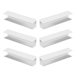 Kisangel 12 Pcs Safety Door Reinforcement Slot Pet Playpen Gate for Stairs Fence Accessories Fence Repair Groove Downstair Parts Dog Gate Reinforcement Baby PVC Support Feet The Fence White