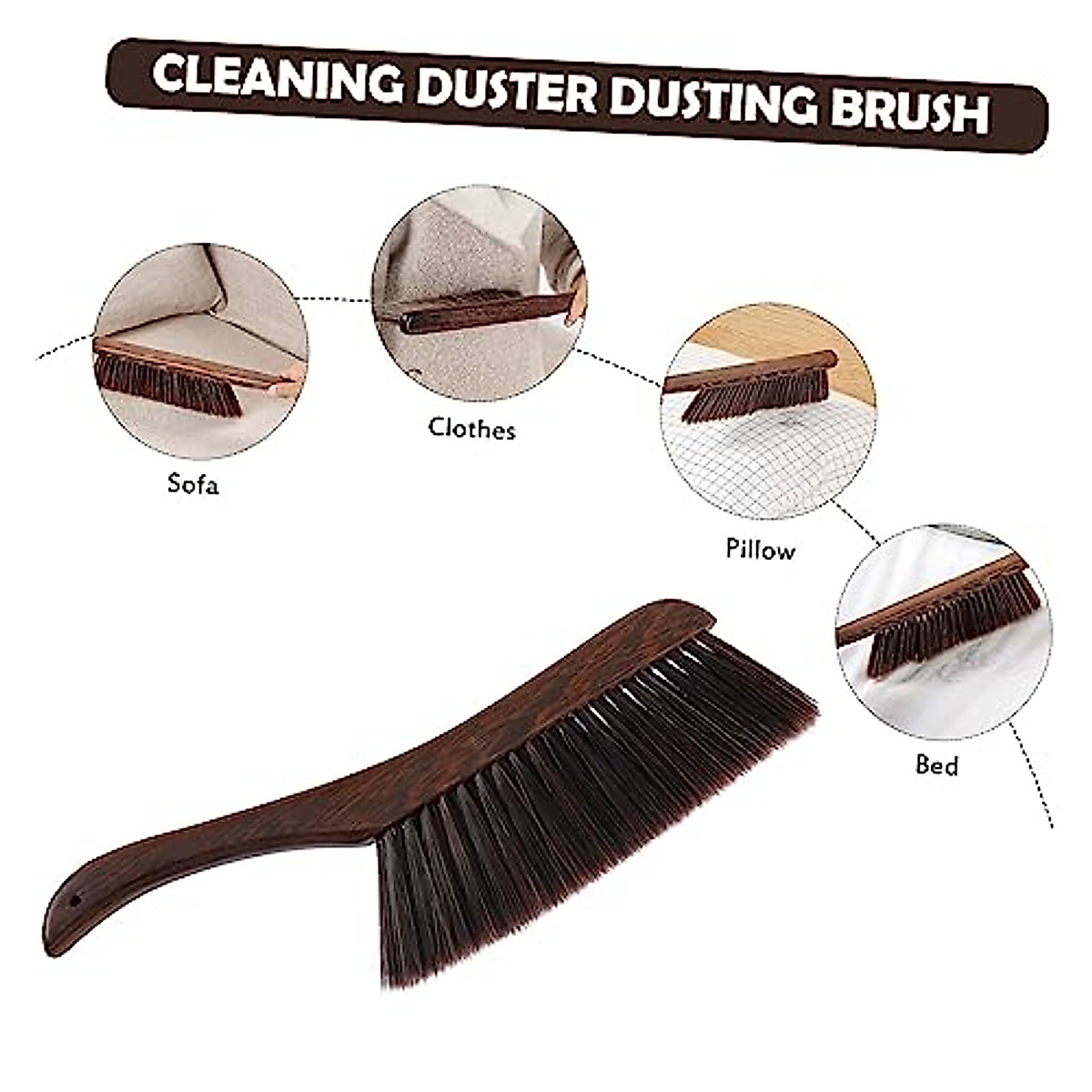 TOBBOMEY 1pc Sweeping Brush Floor Broom Soft Bristle Broom Cleaning Household Brooms Mini Sweep Cleaner Bed Brush Mini Whisk Sweeping Small Broom Dust Cleaner for Home Coffee Imitation Mane