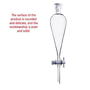 Laboratory Equipment 500ml Pear-Shaped Separating Funnel Glass Separating Liquid Essential Oil Separating Funnel (500ml)
