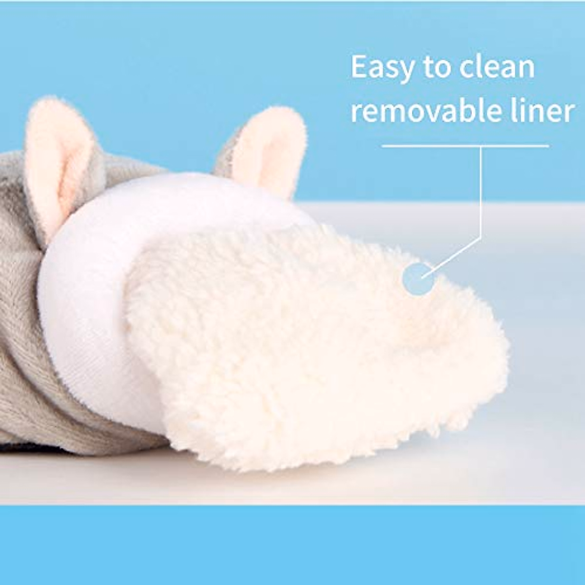 Guinea Pig House Bed Cozy Hamster Warm Bed for Small Animals Winter Nest Hamster Cage Accessories Pet Bed(Grey)