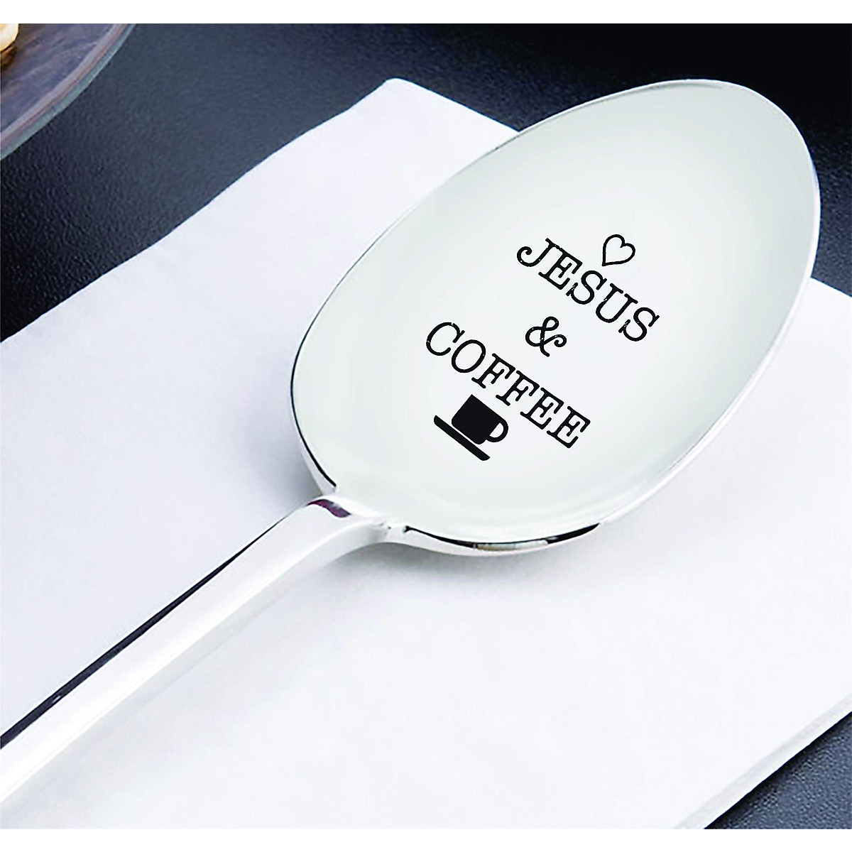 Jesus and Coffee - Love Jesus - Coffee and Jesus - Jesus Coffee - Coffee lover Gift - Coffee Spoon - Christian Gifts - Jesus Gift - Religious Gifts - Pastor Gift - Gift for her - Jesus Spoon