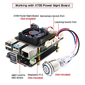 Geekworm for Raspberry Pi 4 mSATA SSD Adapter X857 V2.0, mSATA SSD Expansion Board USB3.0 Module Compatible with Raspberry Pi 4 Model B UASP Supported ONLY