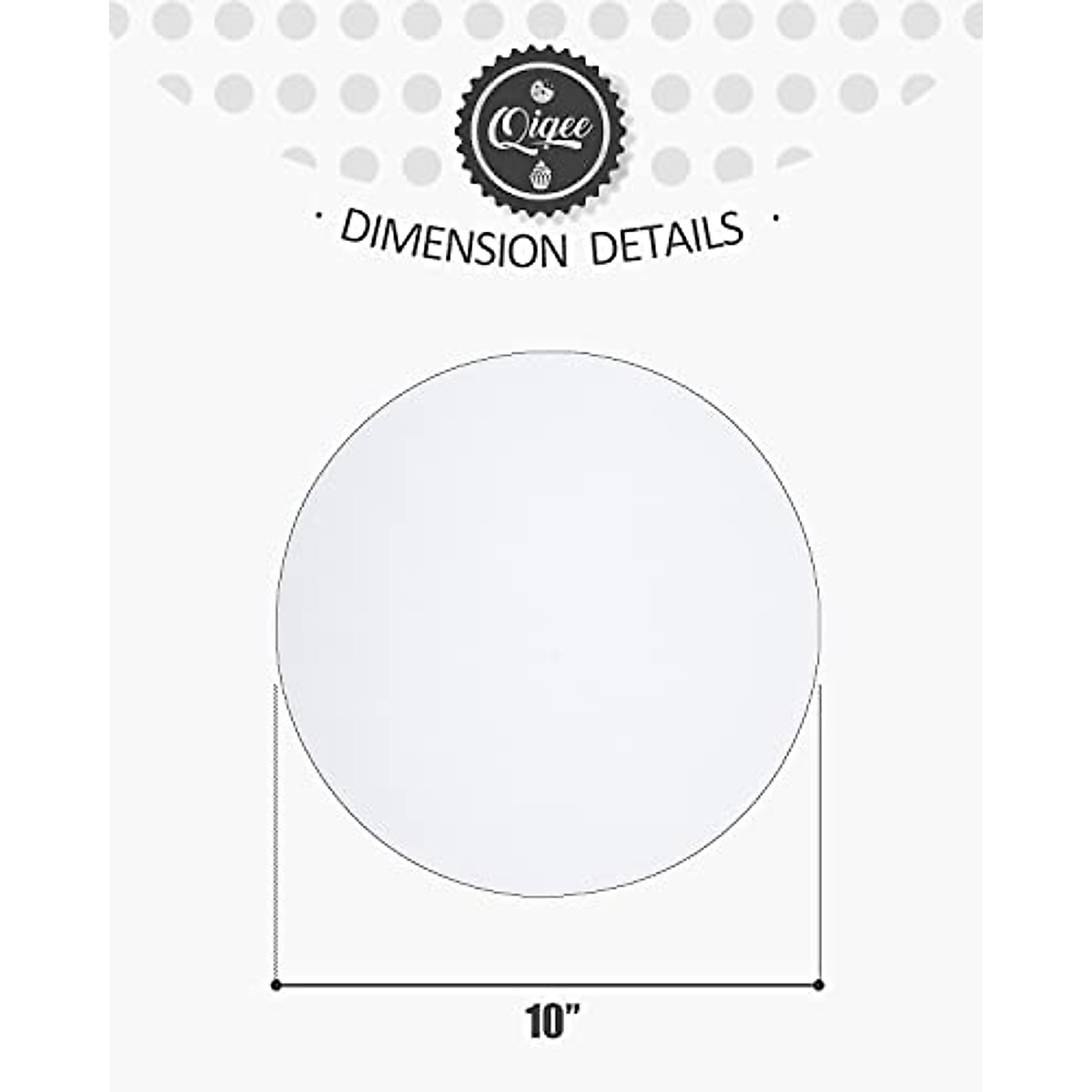 40-Packs Cake Boards Round 10 Inch White Cake Circles Rounds Base Food-Grade Cardboard Cake Plate（Thinner But Stronger） qiqee