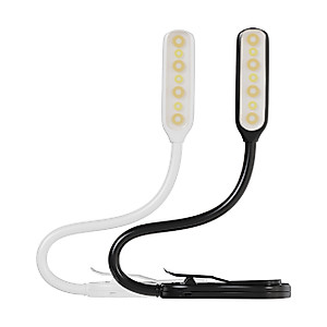 BaHoki Essentials Book Clip Lamp - Small Size Rechargeable LED Clip On Flash Light - Book Light for Reading in Bed