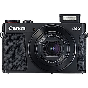 Canon PowerShot G9 X Mark II Digital Camera (Black) (1717C001), 64GB Memory Card, Card Reader, Soft Bag, Flex Tripod, Hand Strap, Memory Wallet, Cleaning Kit (International Model) (Renewed)
