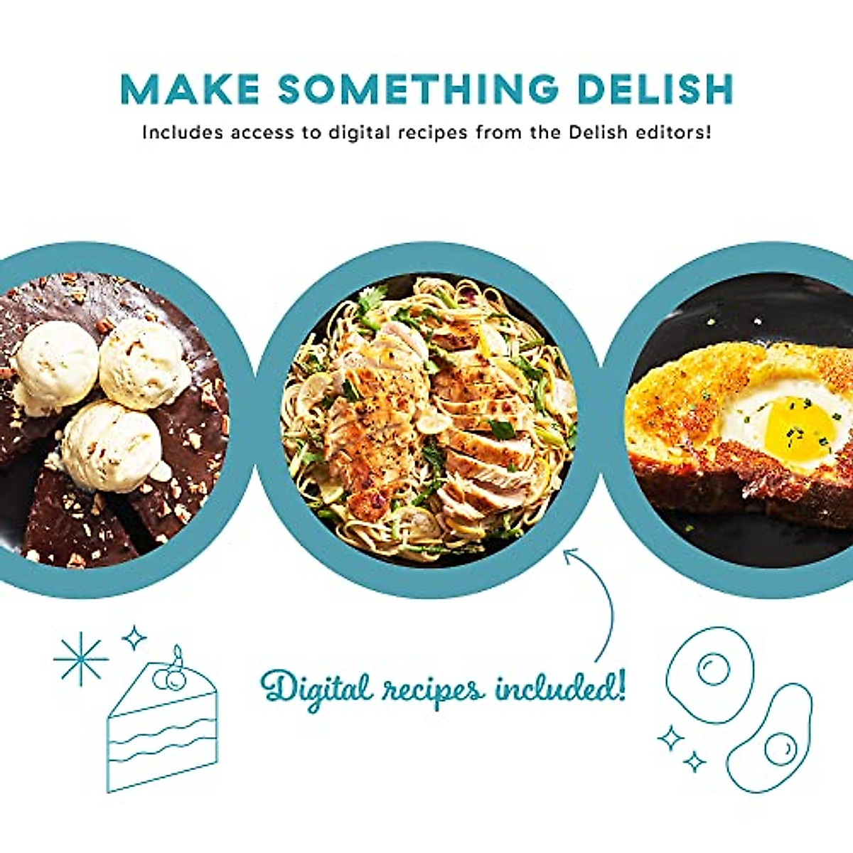 DASH Delish 10" Lightweight Cast Iron Pan for Pancakes, sauces, vegetables, pasta, and more - Black