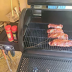 2-Pack Meat Probe Thermometer Compatible with Char-Griller Gravity Fed 980 Charcoal Grill 38-in W Black Barrel Charcoal Grill