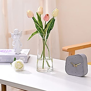 WellSign Clear Glass Vases for Flowers Decor, 8 Inch Modern Ins Boho Handmade Vases for Centerpiece Table Home Indoor Decor, Ins Boho Style Vase for Wedding Housewarming and Thanksgiving Day Gift