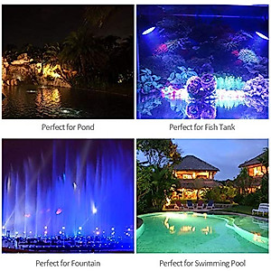 ZHGSERVU Pond Lights Underwater Fountain Light 3.5W Color Changing Submersible Spotlight with 36-LED Bulbs Underwater Light Waterproof IP68 Pool Light for Pond Aqaurium Garden Fish Tank