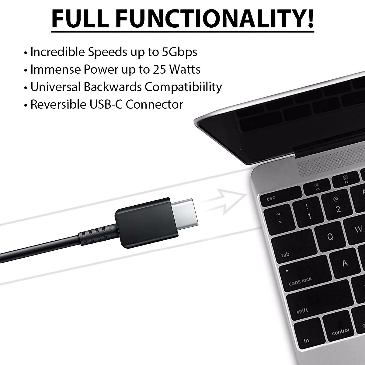 Slim PRO USB-C Cable Compatible with Your Microsoft Surface Duo 2 with Ultra Fast Data and Quick Charging Speeds