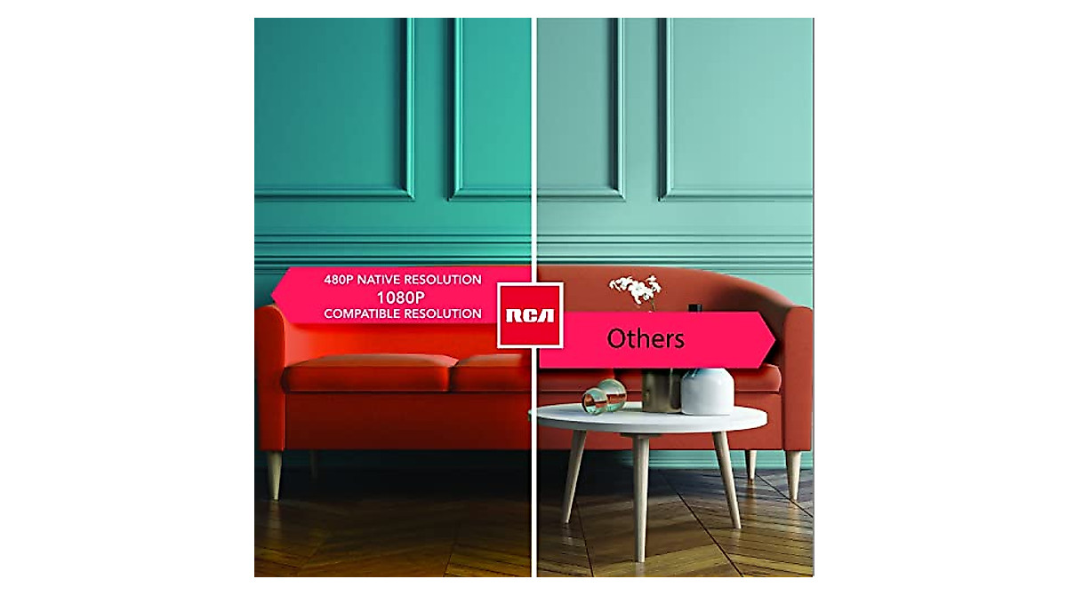 RCA RPJ402 Portable 1080P Bluetooth Projector for Indoor & Outdoor Use