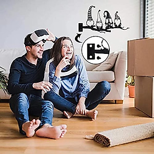 Steel Branch Gnomes Decoration, Easter Cute Hollowed Out Steel Garden Gnomes Statue, Silhouette Decor Dwarf Tree Branch Ornaments for Home Garden Yard Art Patio Outdoor Decorations