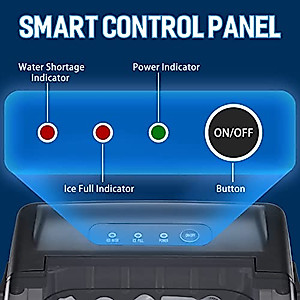 Xbeauty Ice Makers Countertop,Protable Ice Maker Machine with Self-Cleaning, 26Lbs/24H,9 Ice Cubes/8 Mins, Ice Scoop, and Basket for Home/Kitchen/Office/Party-Black