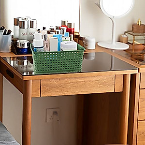 Ponpong Plastic Woven Storage Baskets, 6 Packs