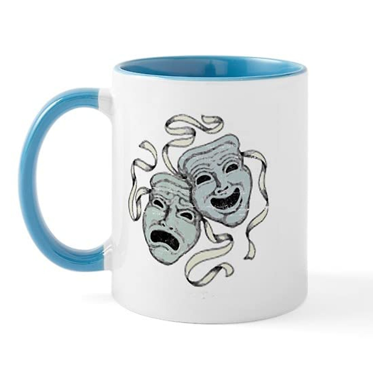 CafePress Vintage Comedy Tragedy Mask Mug Ceramic Coffee Mug, Tea Cup 11 oz