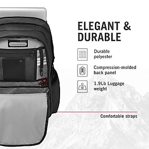 Victorinox Altmont Original Deluxe Laptop Backpack with Waist Strap - Computer Backpack to Hold Travel Accessories - Durable, Lightweight Backpack - 25 Liters, Black