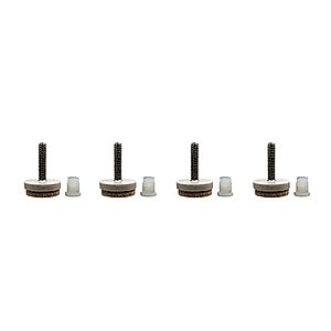 Shepherd Hardware 9908 1-Inch Felt Gard Threaded Stem Furniture Glides, 1/4-Inch Stem Diameter, 4 Count, Tan