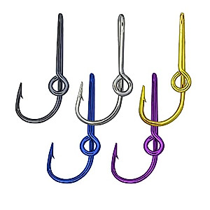 5PCS Fish Hook Hat Clip Gold Hats Pins Decal Fish Hooks for Cap Hat Tie Clasp Money Clip