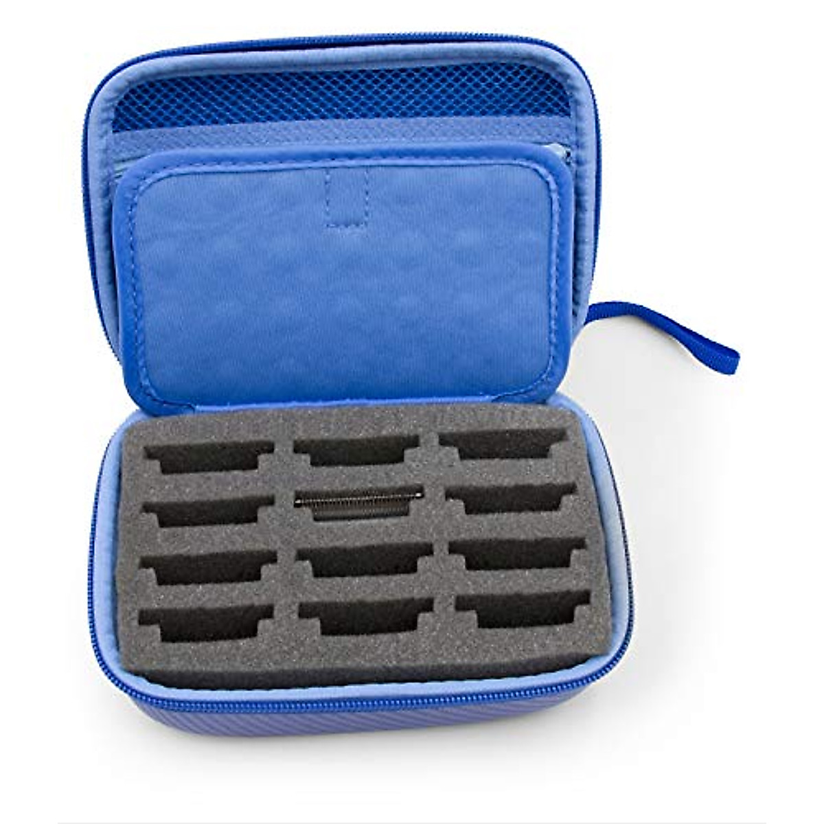 CASEMATIX Hair Clipper Blade Case Compatible with 12 Clipper Guards, Trimmers, Buzzers, Outliners and More Detachable Clippers Metal Guards, Blade Storage Travel Case Only