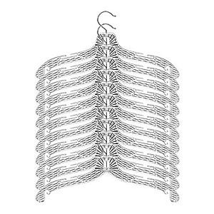 Perfecasa Crystal Clear Plastic Hangers 20pcs, Shirt Hangers with Open Notches, Diamond Cut Pattern 5400 Vics