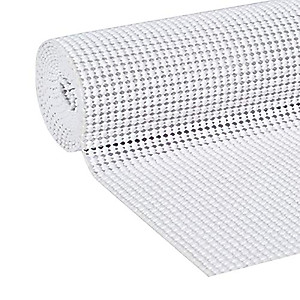 EasyLiner Select Grip Shelf Liner for Drawers & Cabinets - Easy to Install & Cut to Fit - Non Slip Non Adhesive Grip Shelf Liner Kitchen, Bathroom, Pantry - 20in. x 6ft.- 6 Roll Project Pack - White