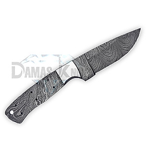 Custom Handmade Damascus Steel Blank Blade for Knife Making With Steel Bolster HB 16