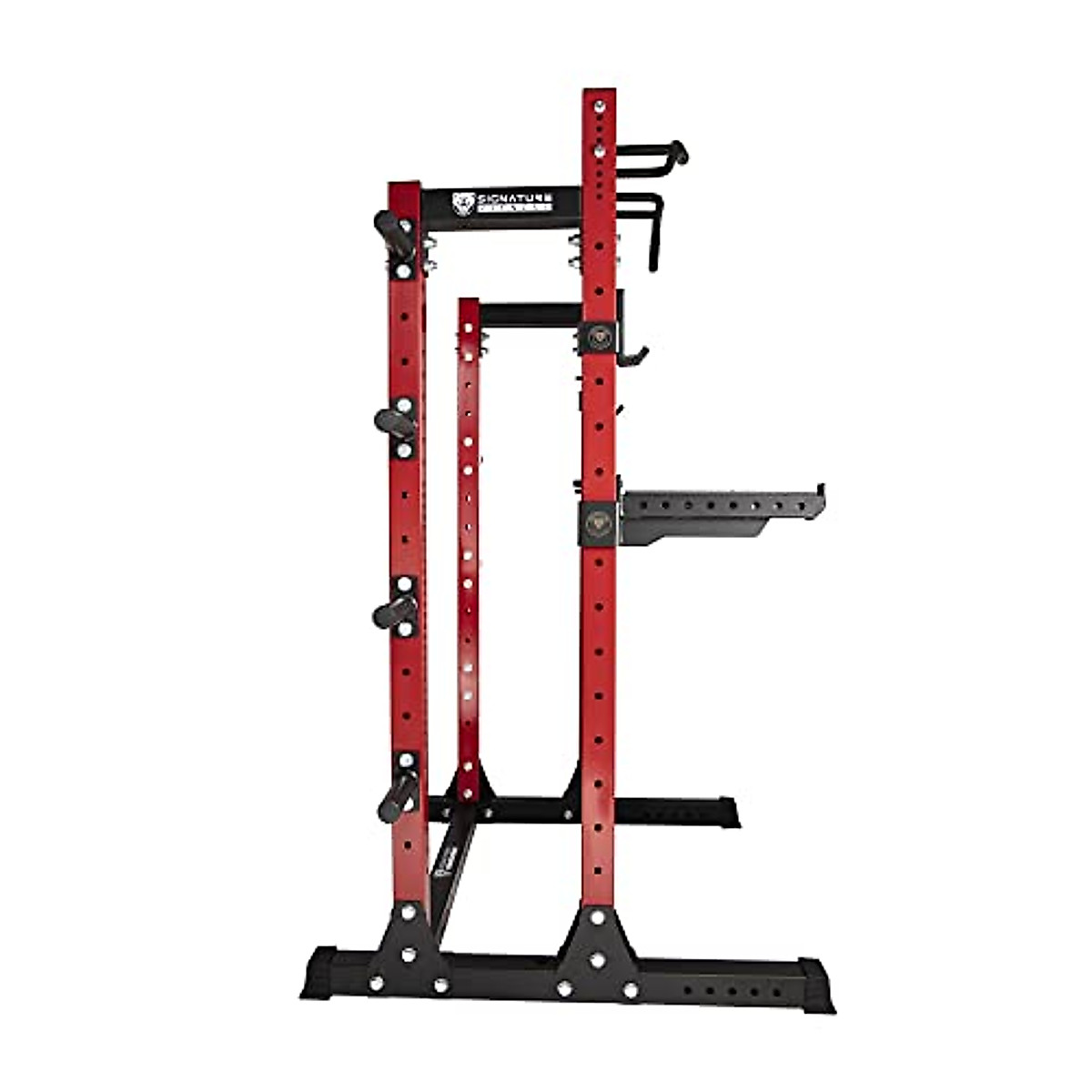 Signature Fitness SF-SS1 1,000 Pound Capacity 3” x 3” Power Rack Squat Stand, Includes J-Hooks and Safety Spotter Arms, Optional Conversion Kits, Half Conversion kit Only
