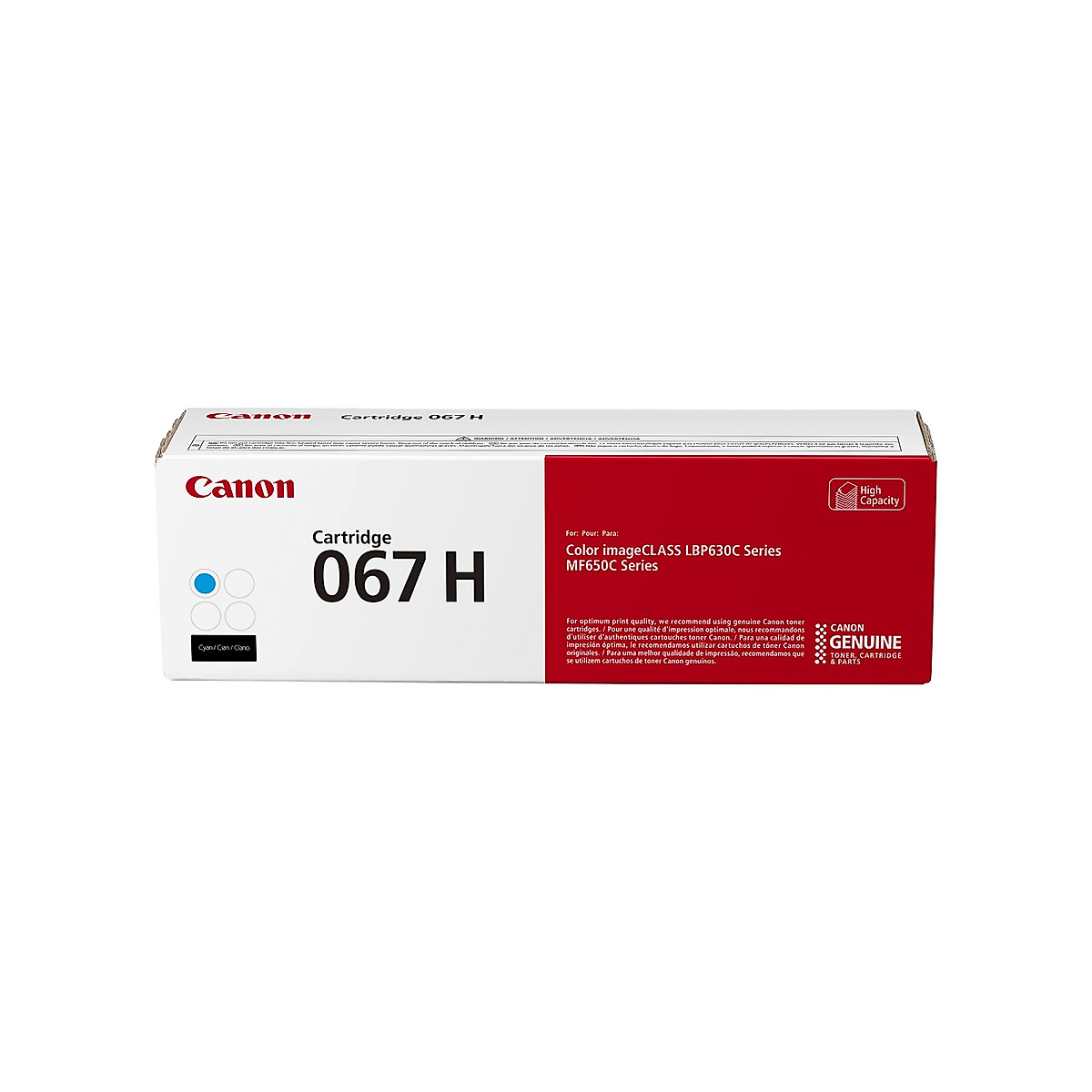 Canon 067 Cyan Toner Cartridge, High Capacity, Compatible to MF656Cdw, MF654Cdw, MF653Cdw, LBP633Cdw and LBP632Cdw Printers