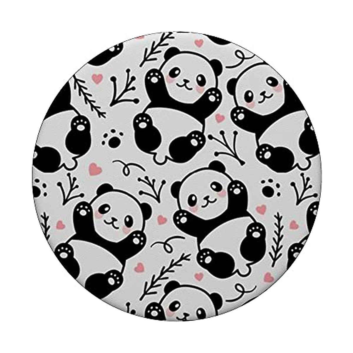 Cute and fun panda design for panda bear Panda monium PopSockets Swappable PopGrip