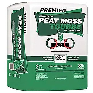 PREMIER HORTICULTURE Peat Moss Organic Sphagnum, Large, 3.0-Cubic Foot