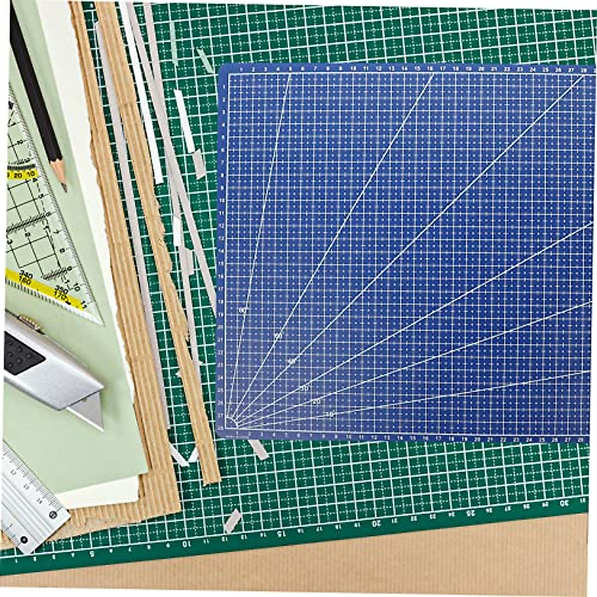Didiseaon Cutting Mat Quilting Cutting Mats Double-sided Cutting Pads Cutting Mat 24 x 36 Rotary Cutter and Mat Cutting Board Pp Cutting Pads Craft Cutting Mat Double Sided Blue Pp A3 Table