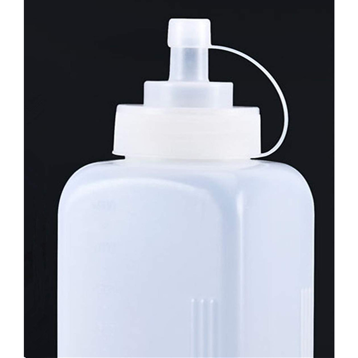 XKONG Large Caliber Squeeze Bottle, Large Sauce Bottle, Square SqueezeSauce Bottle, 800ML Jam Tomato Salad Sauce Bottle(2 pcs).