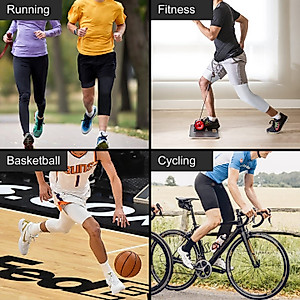 3 Pack Men's Compression Pants Single Leg 3/4 Basketball Tights Leggings Athletic Running Tights One Leg Base Layer Underwear Black S