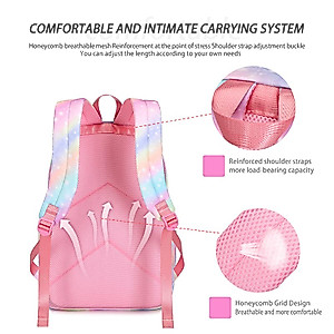 UPlee Unicorn School Backpack For Girls, Kids Elementary Bookbag And Lunch Bag Set, Girls Backpack With Lunch Box,unicorns Backpack Gifts For Girls, Cute Girls Book Bag