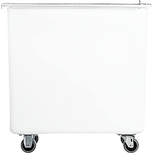 Carlisle FoodService Products BIN2702 Portable Ingredient / Food Storage Bin with Sliding Lid, 27 Gallon, White