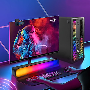 HP RGB Gaming Desktop Combo I5 6500 up to 3.6GHz,16G,128G SSD+3T,GeForce GT 730 2G GDDR5,New 24" 1080P LED,WiFi,BT 5.0,RGB BT SoundBar,RGB Keyboard&Mouse&Mouse Pad,Webcam 1080P,W10P64(Renewed)
