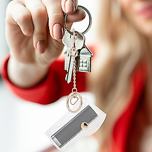 SHERCHPRY 2 Pack Lipstick Pouch Keychain Lipstick Cover Keyring Lipstick Balm Cover Transparent Lipstick Sleeve Transparent Pvc Lip Key Ring