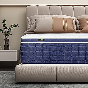 AICEHOME Queen Mattress,10 Inch Medium Firm Feel Hybrid Mattress in a Box, Gel Memory Foam Multilayer Design Mattress,Individually Wrapped Spring for Motion Isolation & Support (Queen)