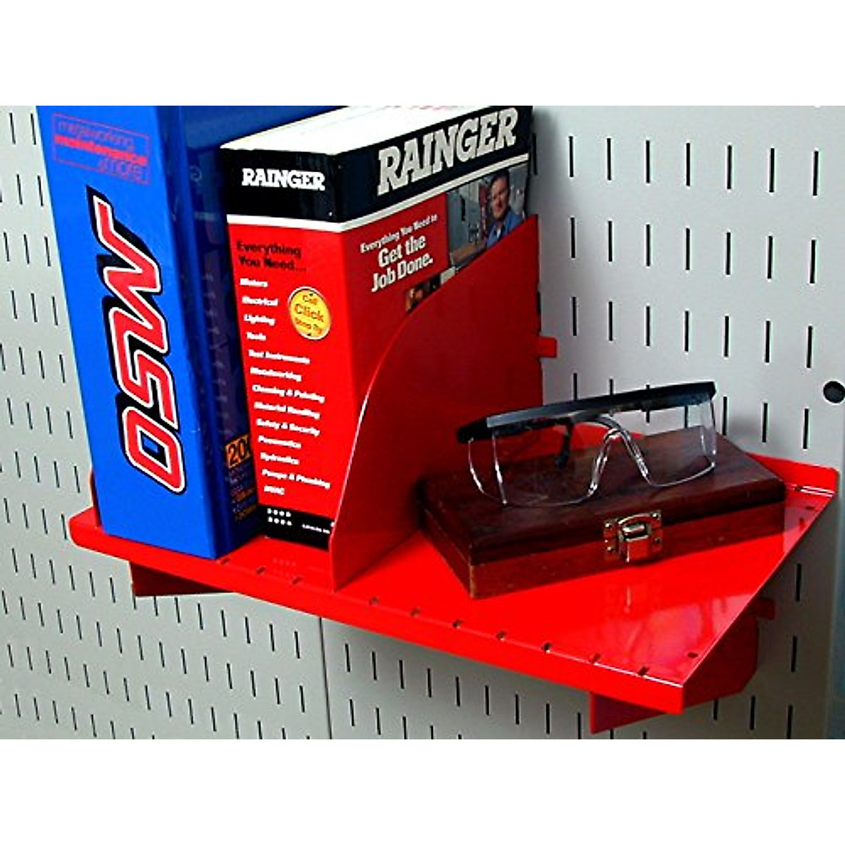 Wall Control KT-400-WRK R Slotted Tool Board Workstation Accessory Kit for Wall Control Pegboard Only, Red