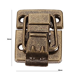 GAFENO Latch Lock Metal Lock Hasp Antique Bronze Latch Clasp Toggle BuckleJewelry Box Case Furniture Hardware Suitcase w/Screws