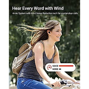 LavaBeans in-Ear Earbuds, Wireless Headphones with Charging Case, Black