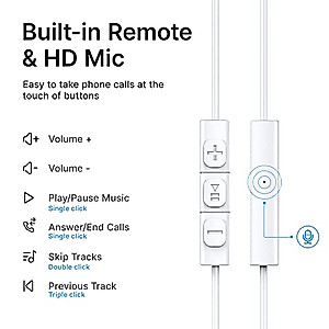iPhone Headphones,Wired Lightning Headphones for iPhone 13 14 12 Pro Max MFi Certified Lightning Earbuds with Microphone & Volume Control for 11 XR SE