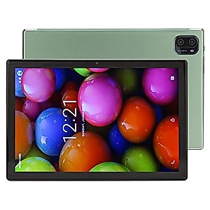 Zopsc 10.1in Tablet for Android11 4G Talking Smart Tablet Support 2.4 5G WiFi 8 256GB 1960 1080 8 20MP MT6753 Octa Core 6000mAh 100 240V Green