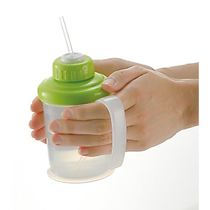 Richell Straw Mug 250ml Green