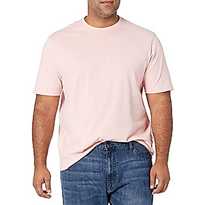 Amazon Essentials Men's Regular-Fit Short-Sleeve Crewneck T-Shirt, Pack of 2, Light Pink, Large