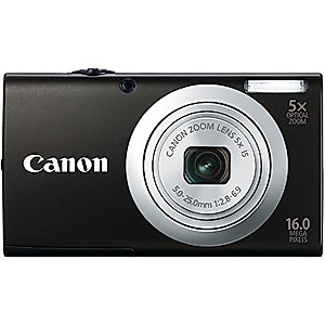 Canon PowerShot A2400 IS 16.0 MP Digital Camera with 5x Optical Image Stabilized Zoom 28mm Wide-Angle Lens with 720p Full HD Video Recording and 2.7-Inch Touch Panel LCD (Black)