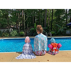 Luv Bug UPF Pool/Beach Towel, Sunscreen Towel, UV Protection, UPF 50+, Sand Free, Absorbent, & Quick Drying for Swimming, Beaches, Camping, & Travel (28.5" x 58.5", Grey)