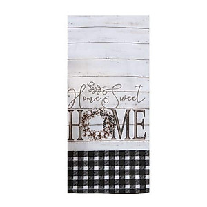 18TH STREET GIFTS Farmhouse Kitchen Towels - Buffalo Plaid Dish Towels - Black and White Buffalo Plaid Decor, Set of 4